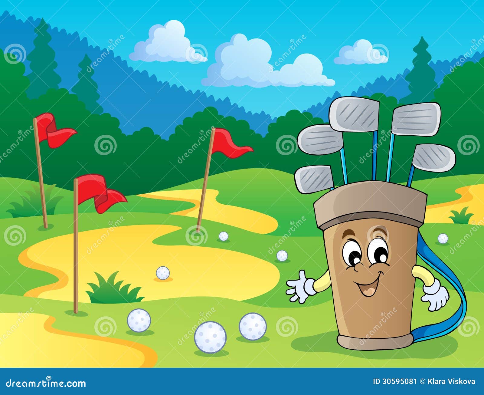Image with golf theme 2 stock vector. Illustration of sport - 30595081