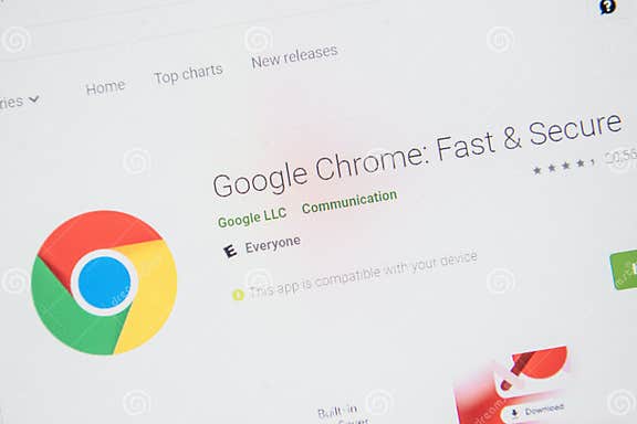 Google Chrome App Icon. Selective Focus. Editorial Stock Photo - Image ...