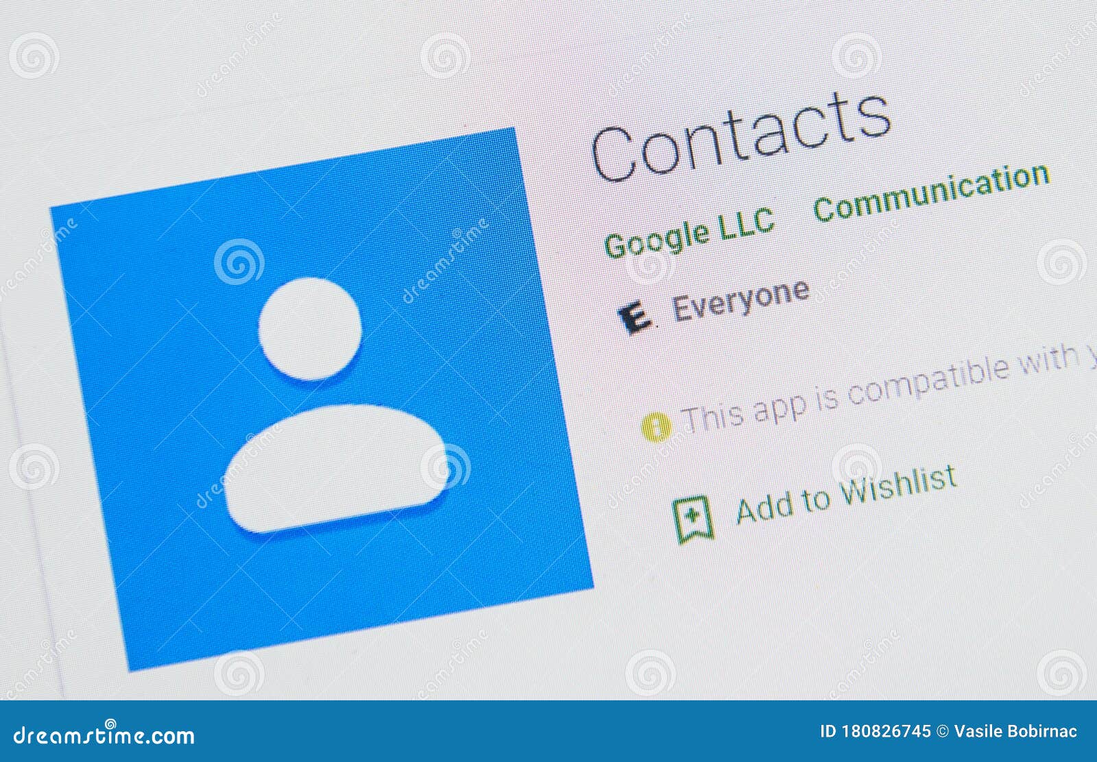 Google Contacts App Icon. Selective Focus. Editorial Image - Image of ...