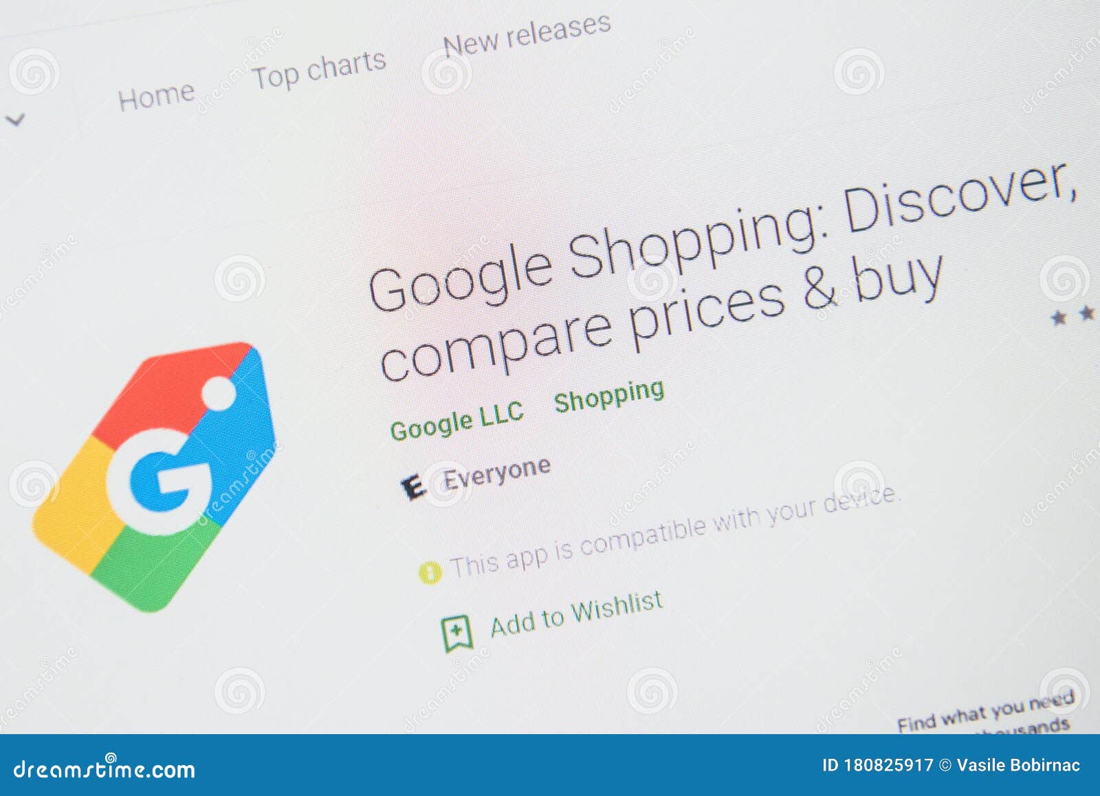 Google Shopping App Icon. Selective Focus. Editorial Photography ...