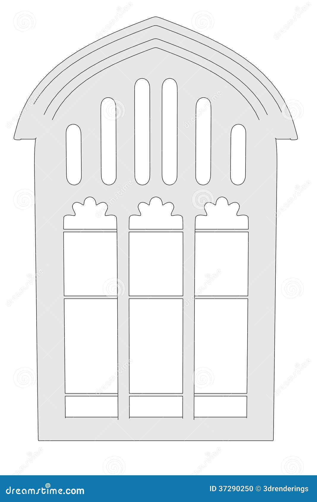 Image of gothic window stock illustration. Illustration of drawing ...