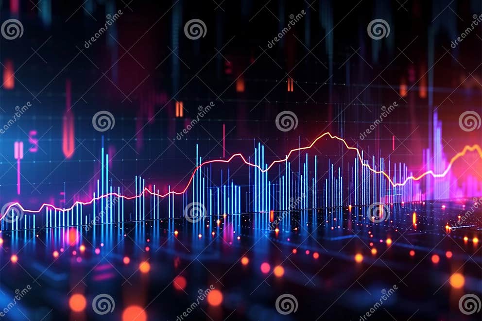 Image of a Graph Chart with a Sleek, Dynamic Line Stock Illustration ...