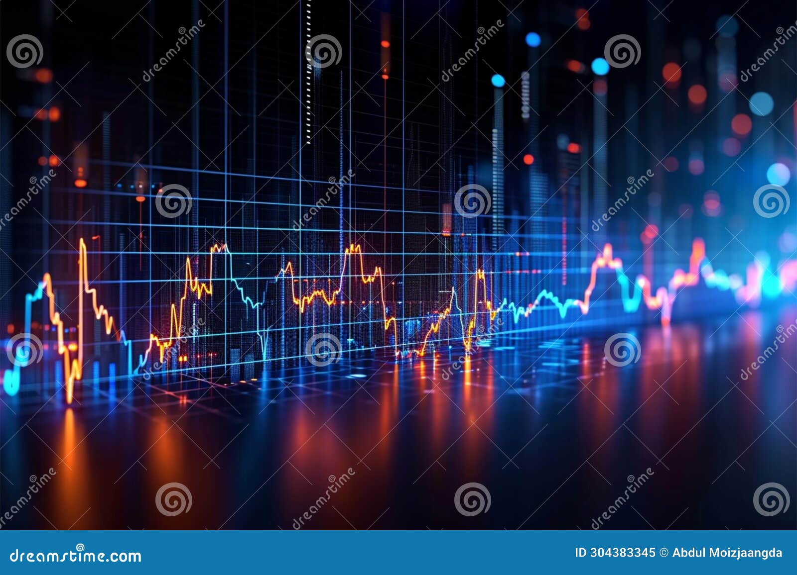 Image of a Graph Chart with a Sleek, Dynamic Line Stock Illustration ...