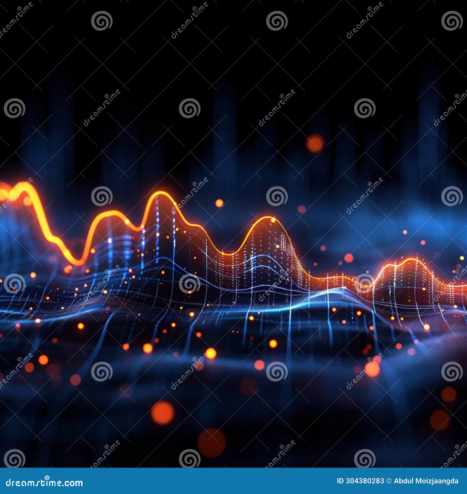 Image of a Graph Chart with a Sleek, Dynamic Line Stock Illustration ...