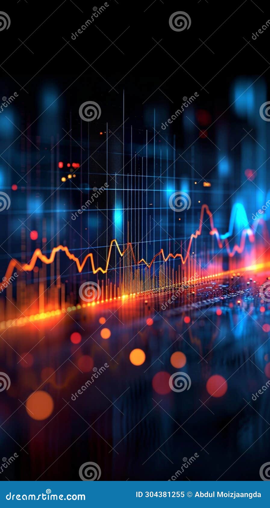 Image of a Graph Chart with a Sleek, Dynamic Line Stock Illustration ...