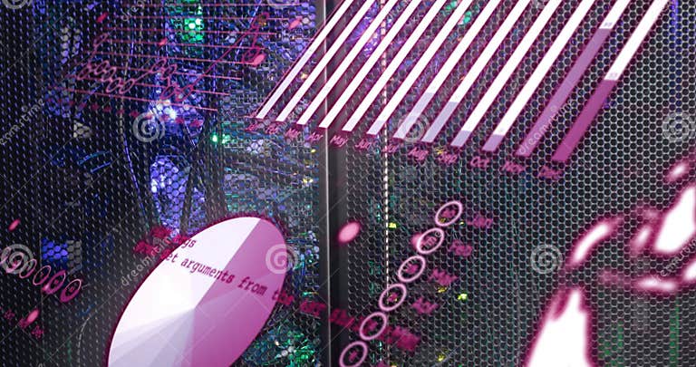 Image of Graph, Globe and Computer Language Over Illuminated Data ...