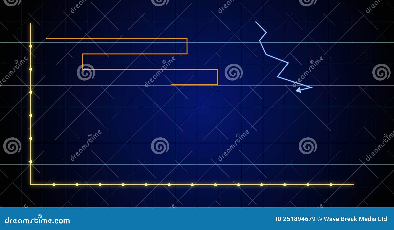Image of Graph on Navy Background Stock Illustration - Illustration of ...