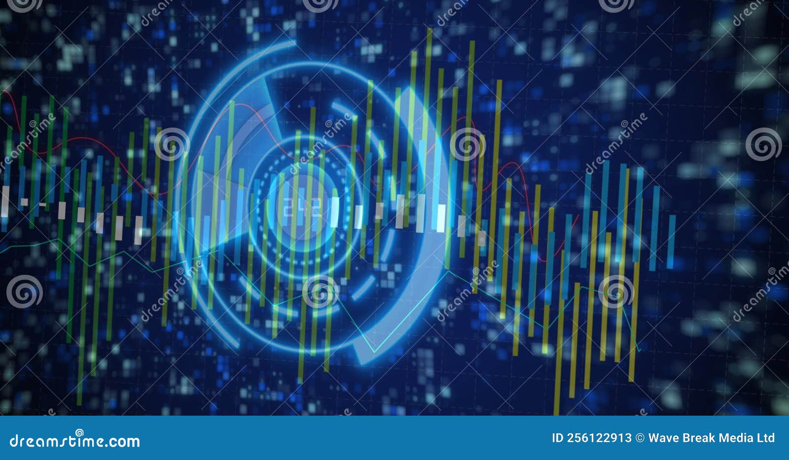 Image of Graph Over Scope Scanning with Data Processing and Moving ...