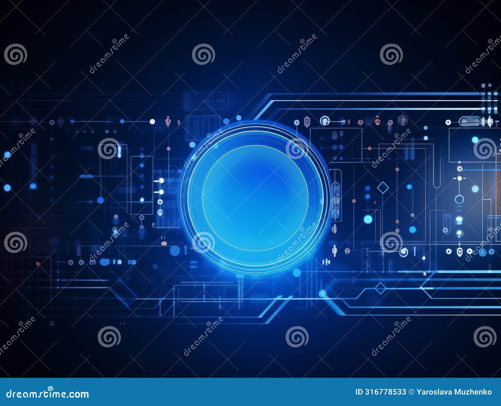 Futuristic Technology Interface Background Stock Illustration ...