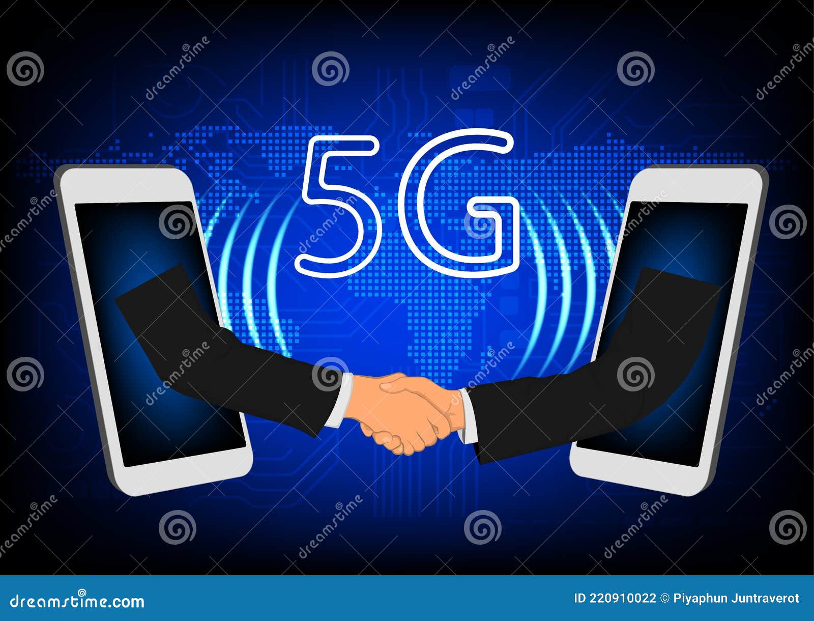 Image Graphics Technology 5G Network World Global Network by Smartphone ...