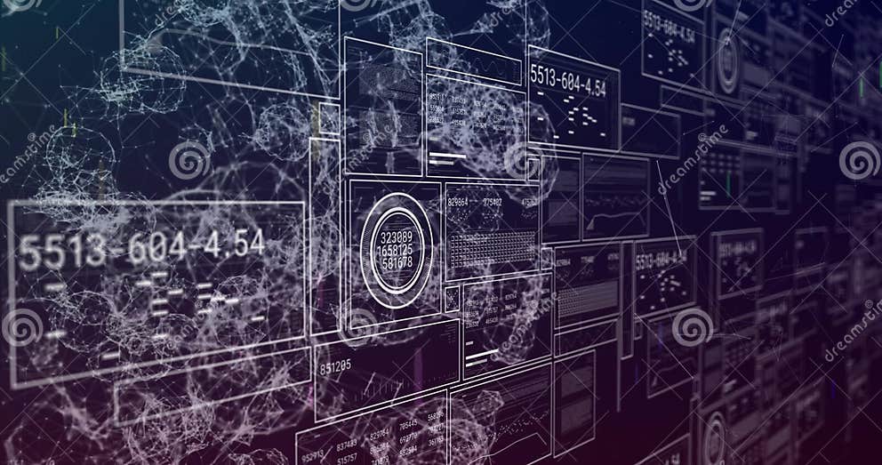 Image of Graphs, Changing Number, Loading Circle, Bars, Connected Dots ...
