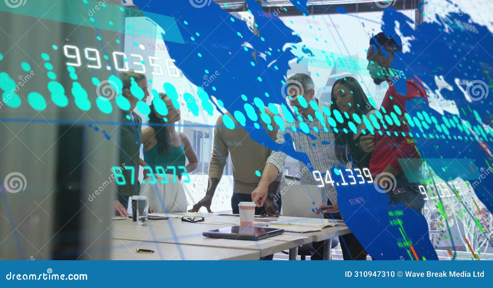 Image of Graphs, Changing Numbers, Map and Computer Language, Diverse ...