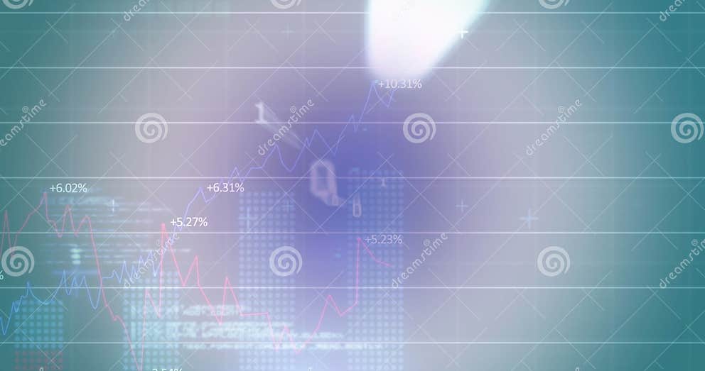 Image of Graphs with Looping Binary Codes Over Computer Language Against Abstract Background ...