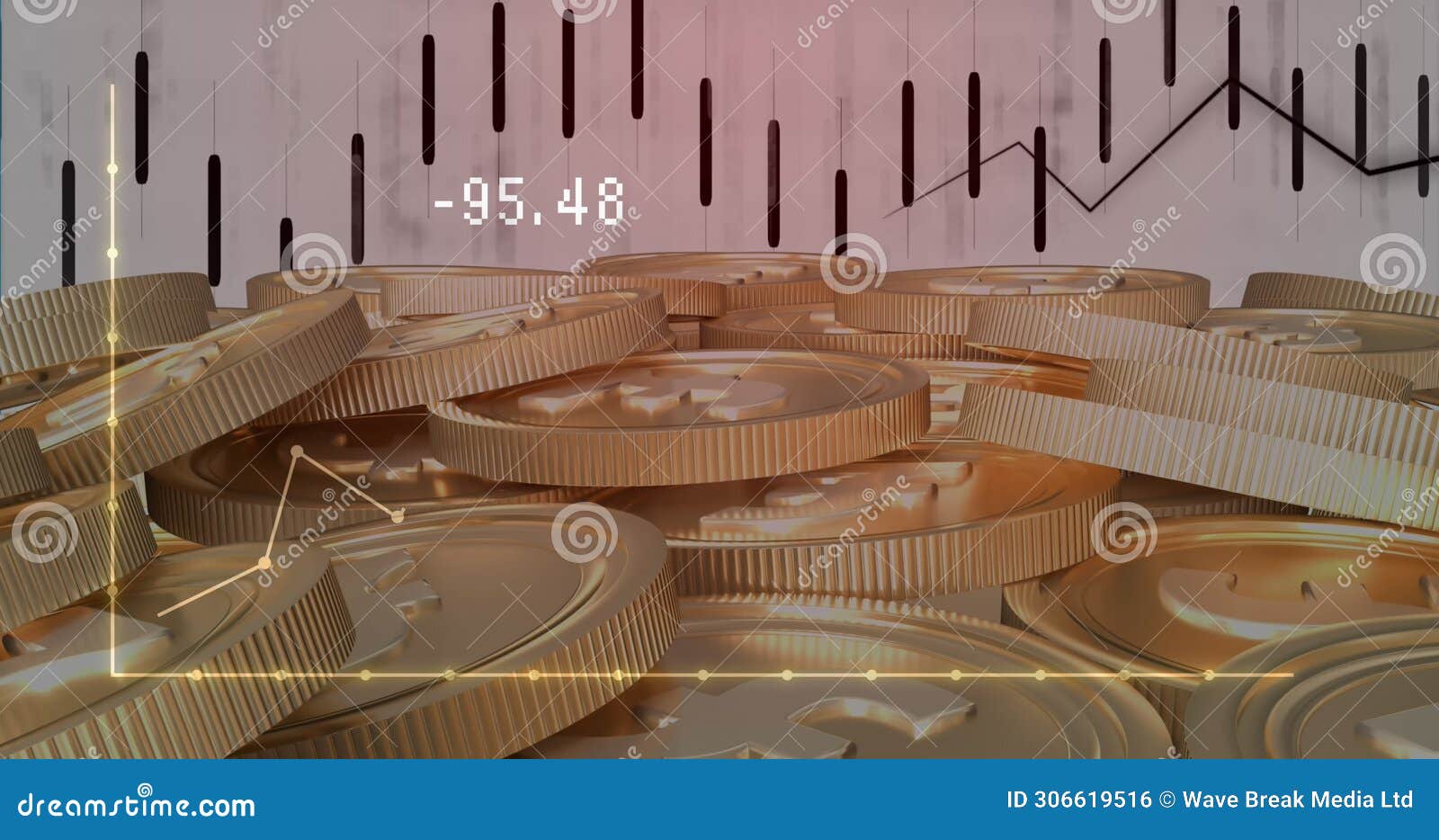 Image of Graphs, Numbers and Coins Stock Photo - Image of information ...