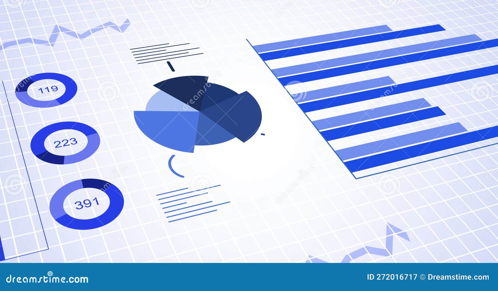 Image of Graphs, Statistics and Financial Data Processing Stock Illustration - Illustration of ...
