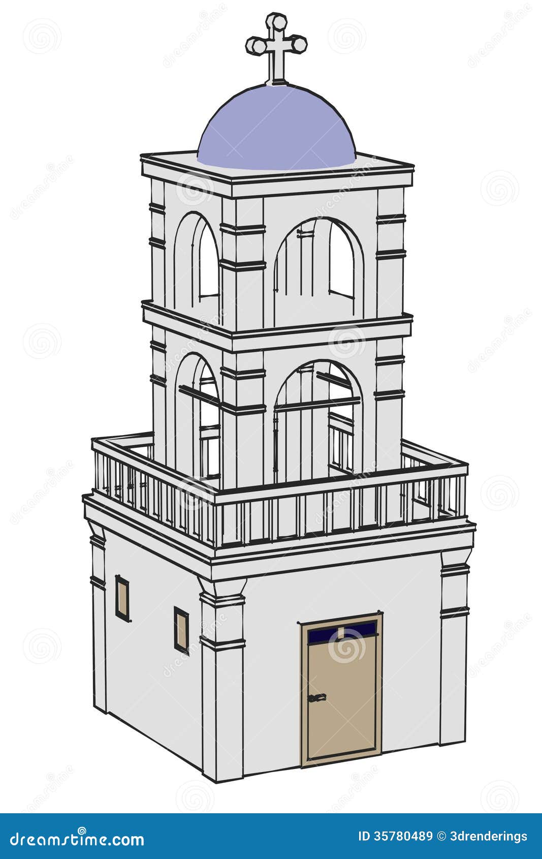 Image of greek house stock illustration. Illustration of greek - 35780489