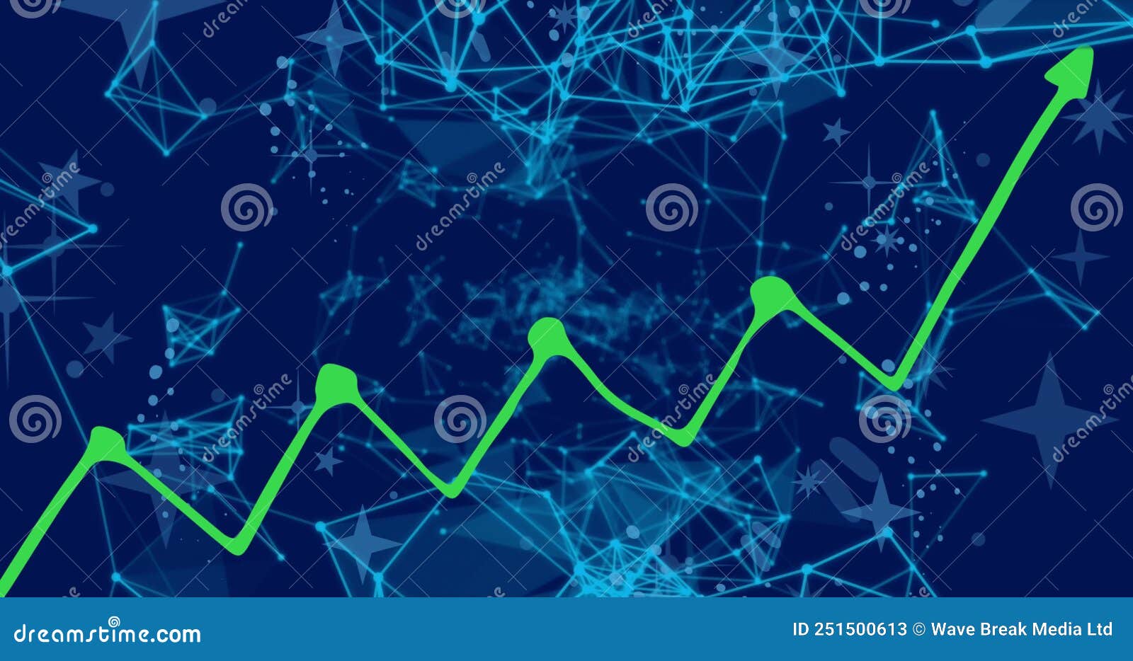 Image of Green Graph and Stars and Communication Networks on Blue ...