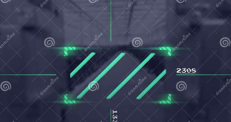 Image of Green Scanner Scanning Against Empty Office Stock Illustration ...
