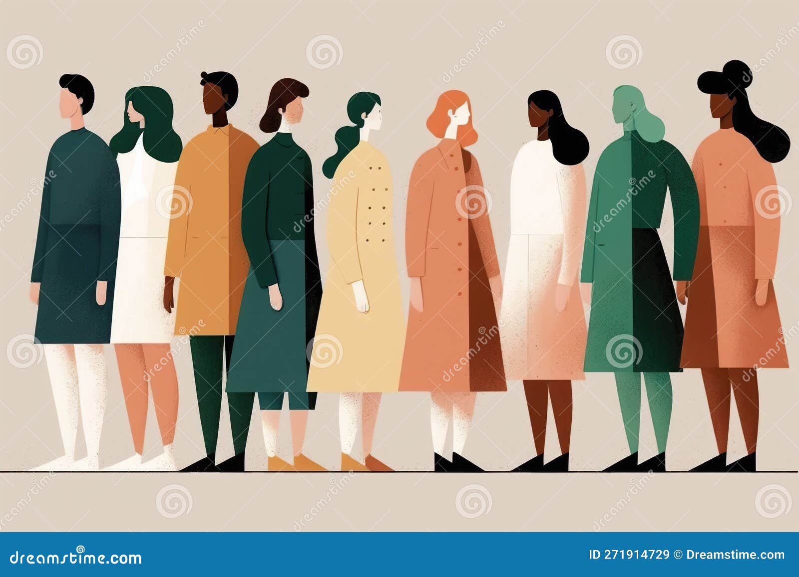 An Image of a Group of People of Different Genders and Races, Created ...