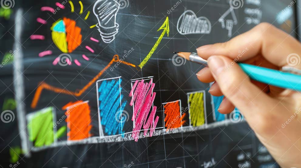 Visualizing the Plan: Explaining Business Strategies on Flipchart Stock ...