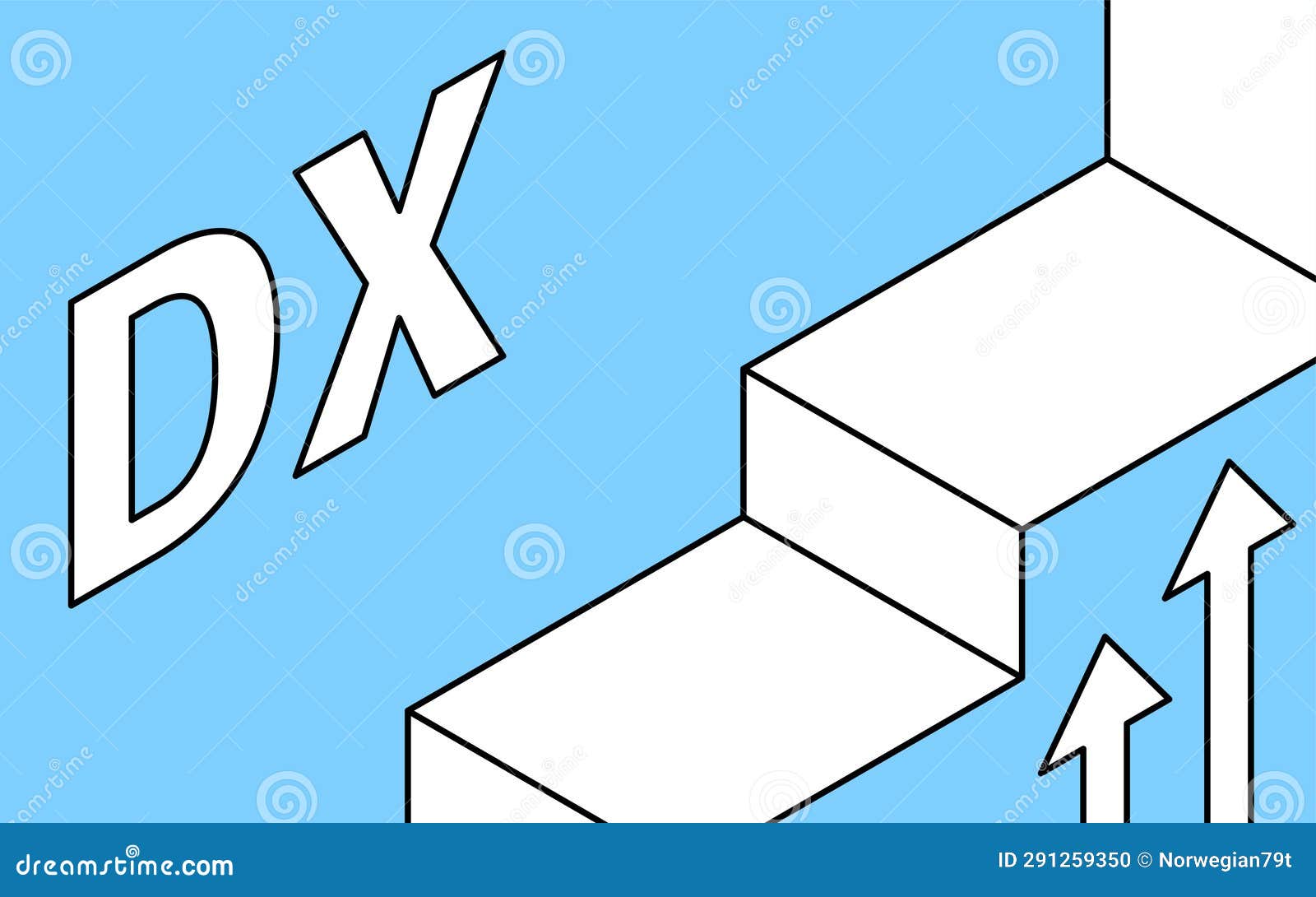 Image of Growth in DX, Step Up, Stairs, Isometric Stock Vector ...