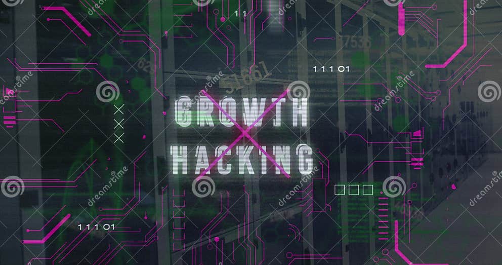 Image of Growth Hacking Text, Changing Numbers, Binary Codes, Computer ...