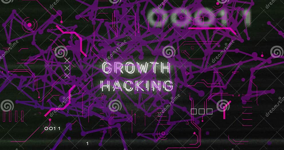 Image of Growth Hacking Text and Data Processing Over Computer Motherboard Stock Illustration ...