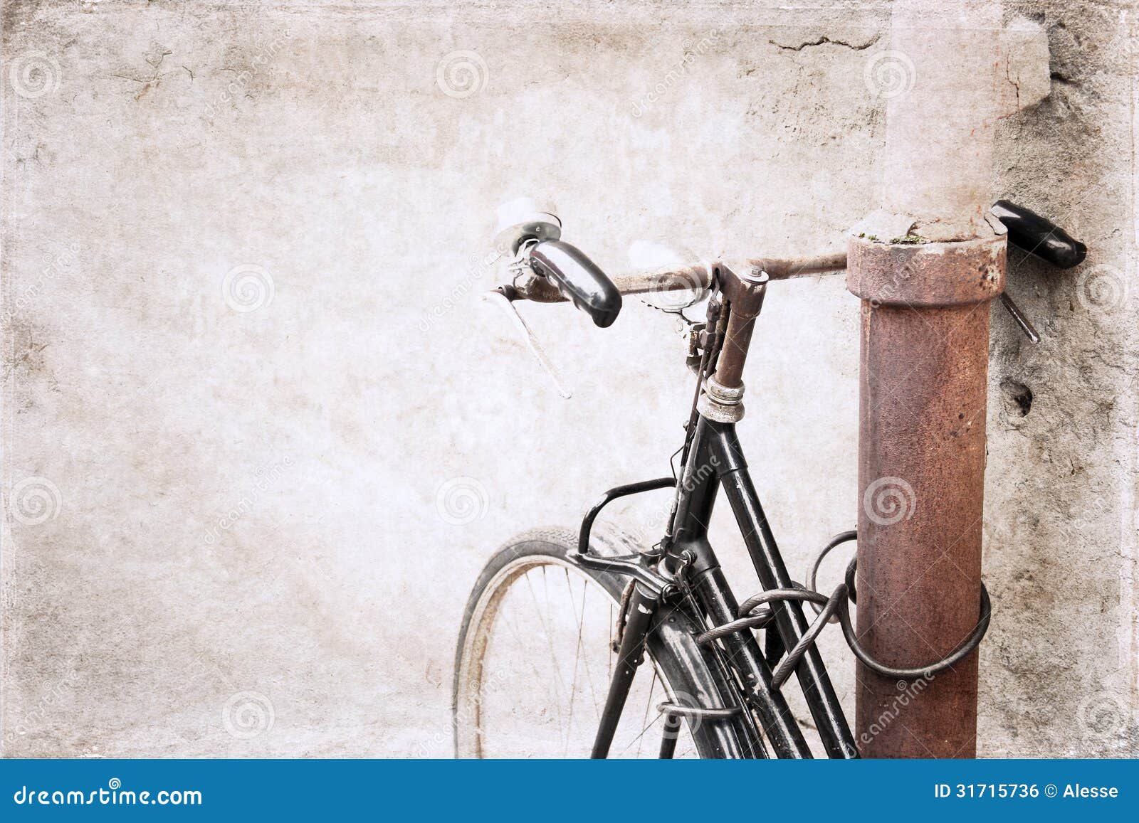 Image in Grunge Style, Bicycle Stock Photo - Image of retro, bike: 31715736