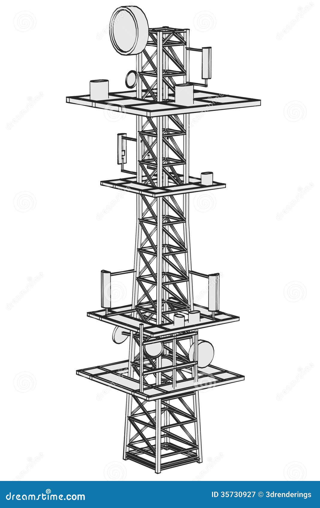 Image of gsm tower stock illustration. Illustration of tower - 35730927