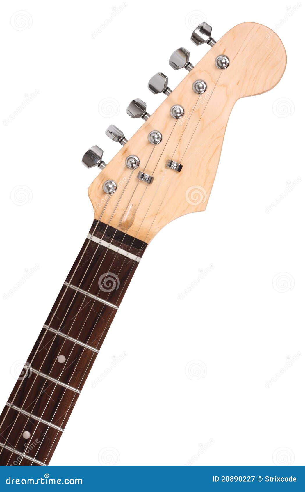 Image of Guitar Fingerboard Isolated on White Stock Image - Image of ...