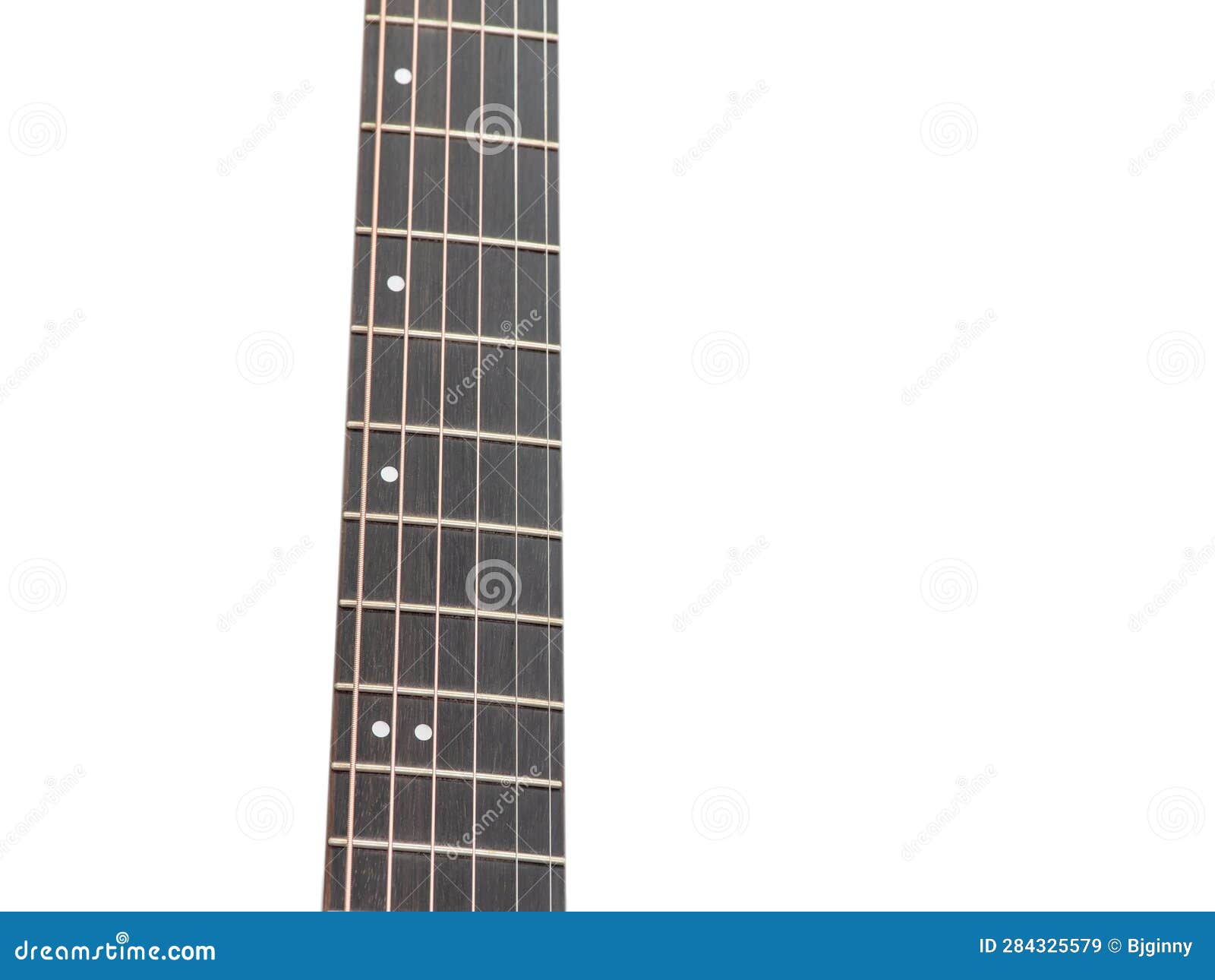 Image of Guitar Fingerboard Isolated on White Stock Image - Image of ...