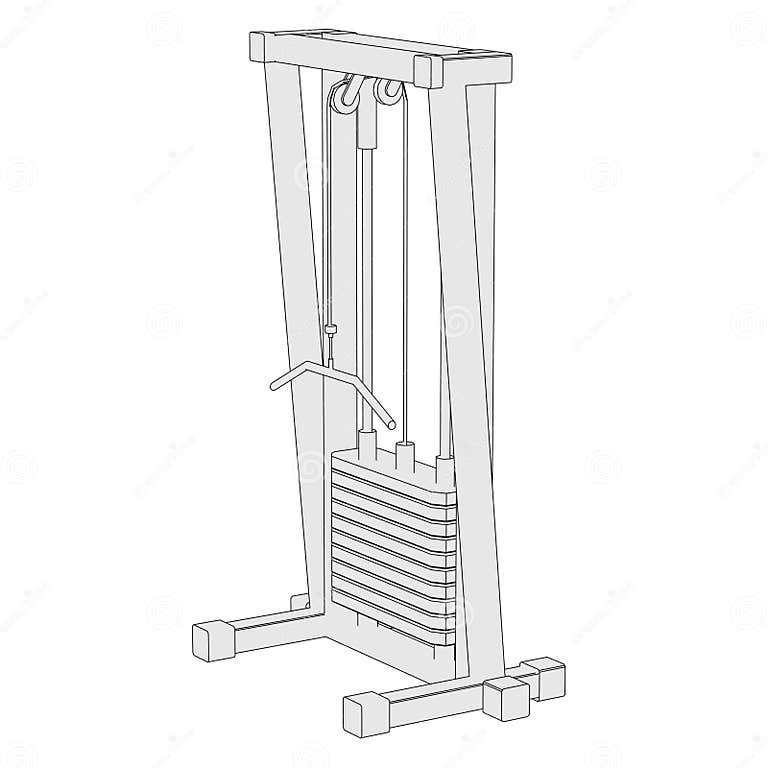 Image of gym machine stock illustration. Illustration of graphics ...