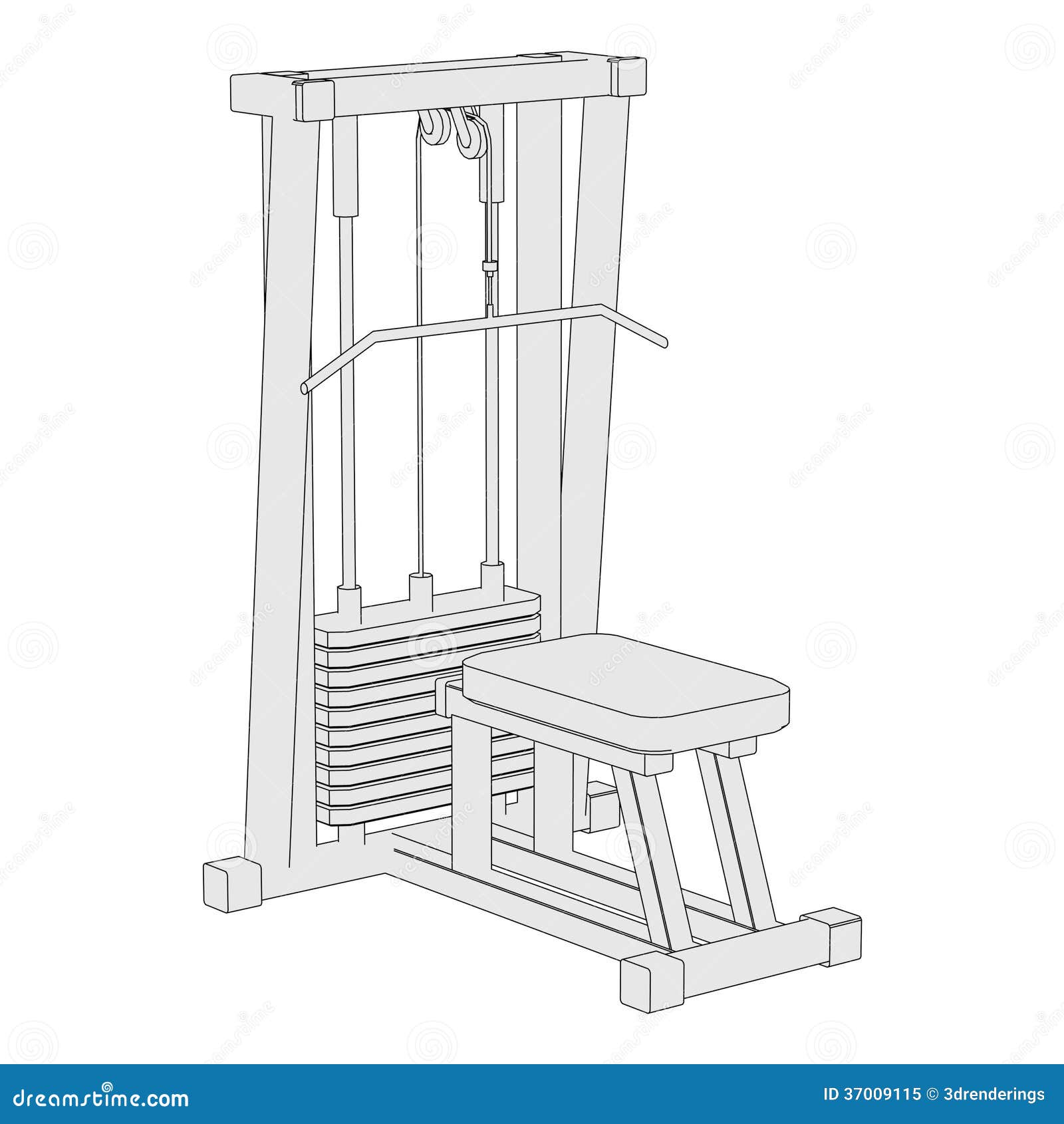 Image of gym machine stock illustration. Illustration of workout - 37009115
