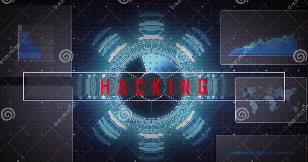 Image of Hacking Text, Scope Scanning and Data Processing Stock ...