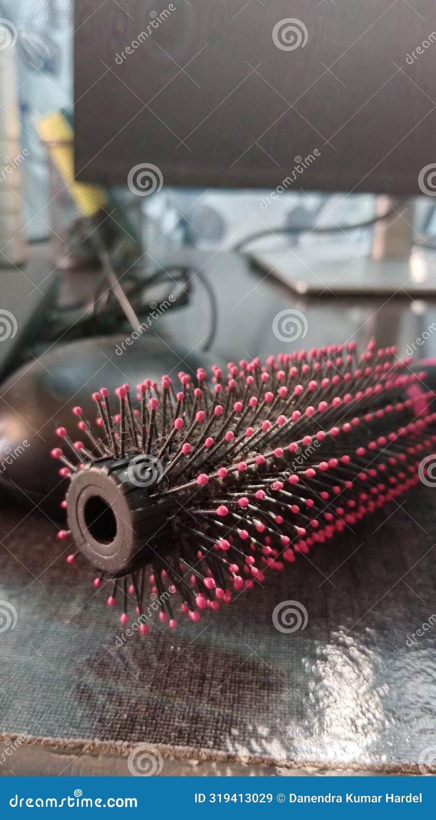 A Image of Hair Comb on the Table Where I Work Stock Image - Image of ...