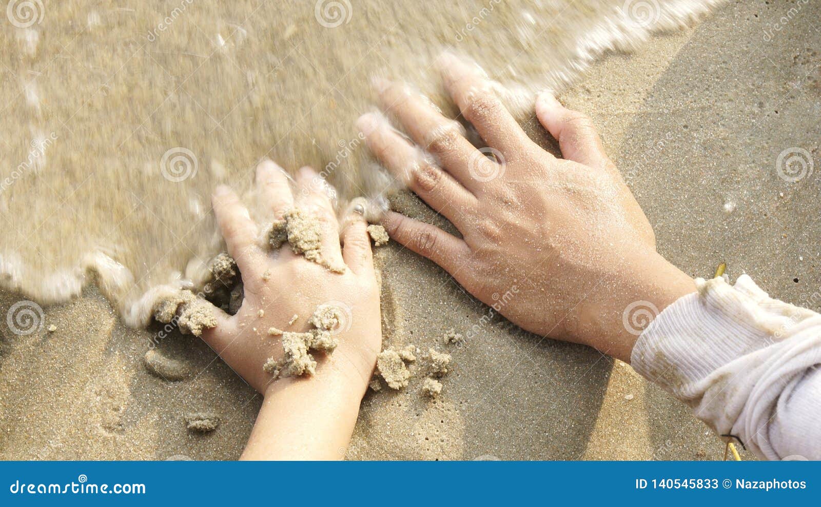 Hand and beach stock image. Image of summer, closeup - 140545833