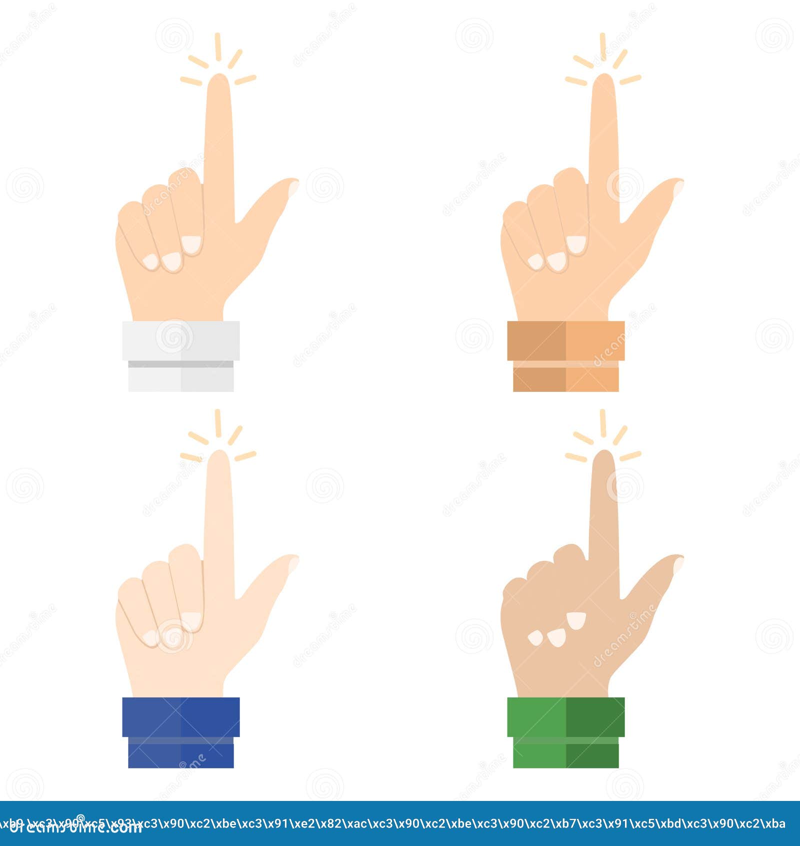 Image of Hand Click, Vector Illustration Stock Vector - Illustration of ...