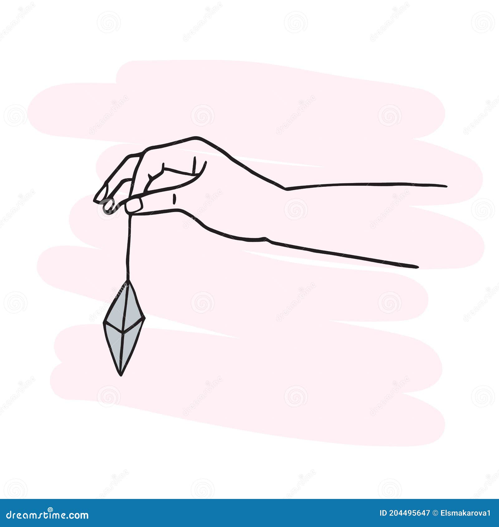 Image of a Hand with a Crystal on a String. the Alternate Medicine ...