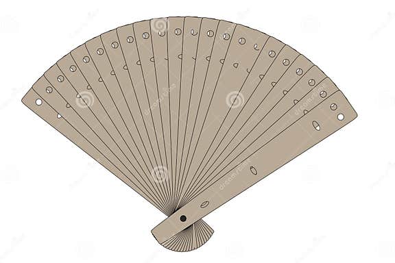 Image of hand fan stock illustration. Illustration of toon - 37048400