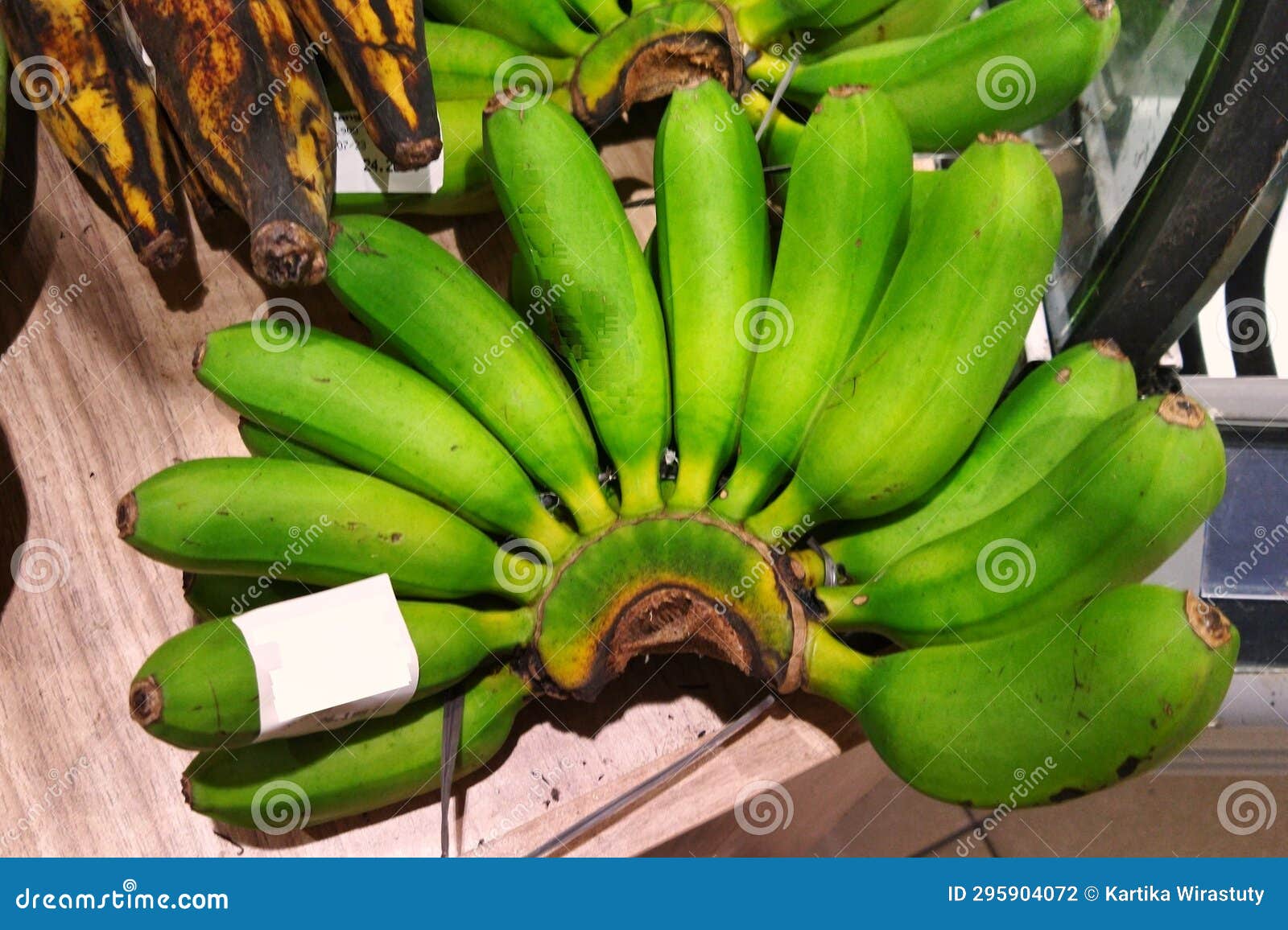An Image of a Hand of Green Bananas Stock Photo - Image of bananas ...