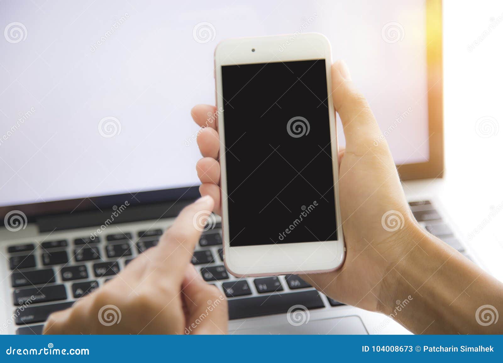 This Image is a Hand Image Using a Smart Phone. and Have a Computer for ...