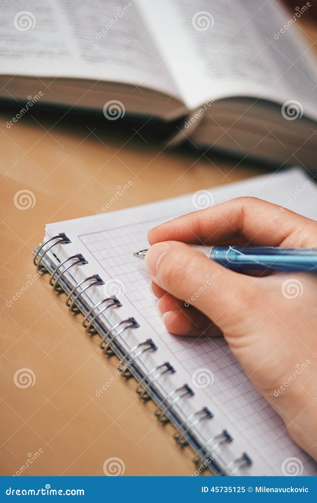 Image of a Hand Writing a Note Stock Image - Image of marketing ...