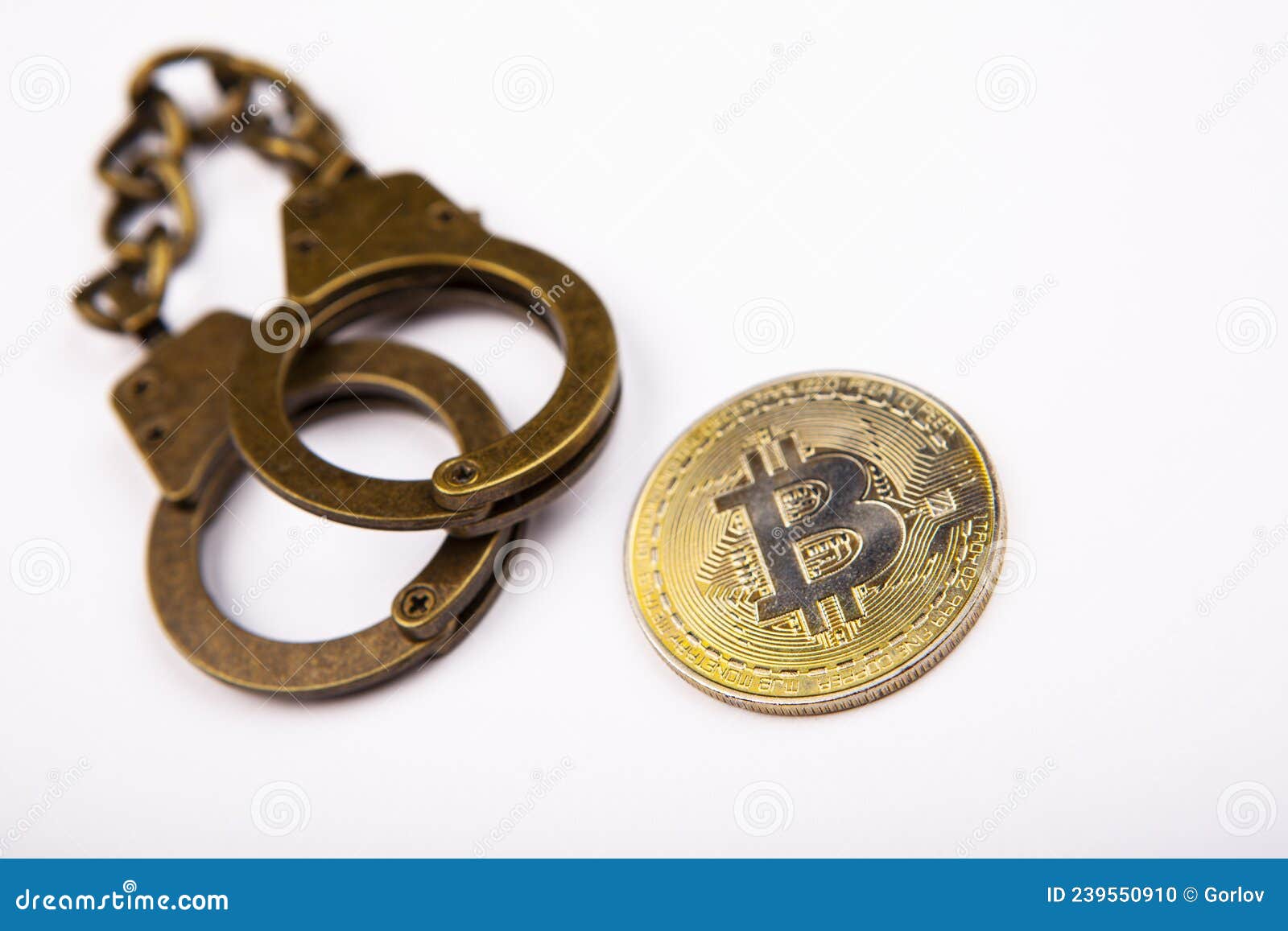 Image of Handcuff Coin White Background Stock Photo - Image of digital ...