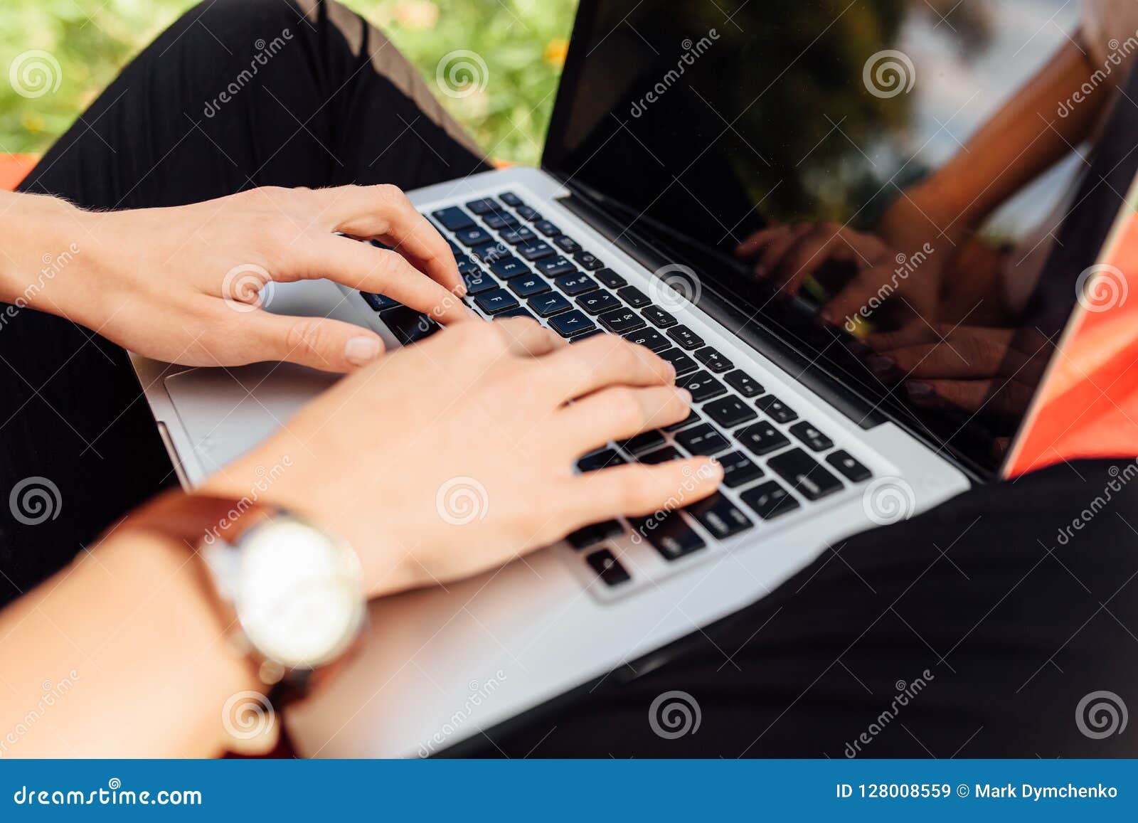 Image of Hands, Fingers, Typing on the Keyboard Text Stock Image ...