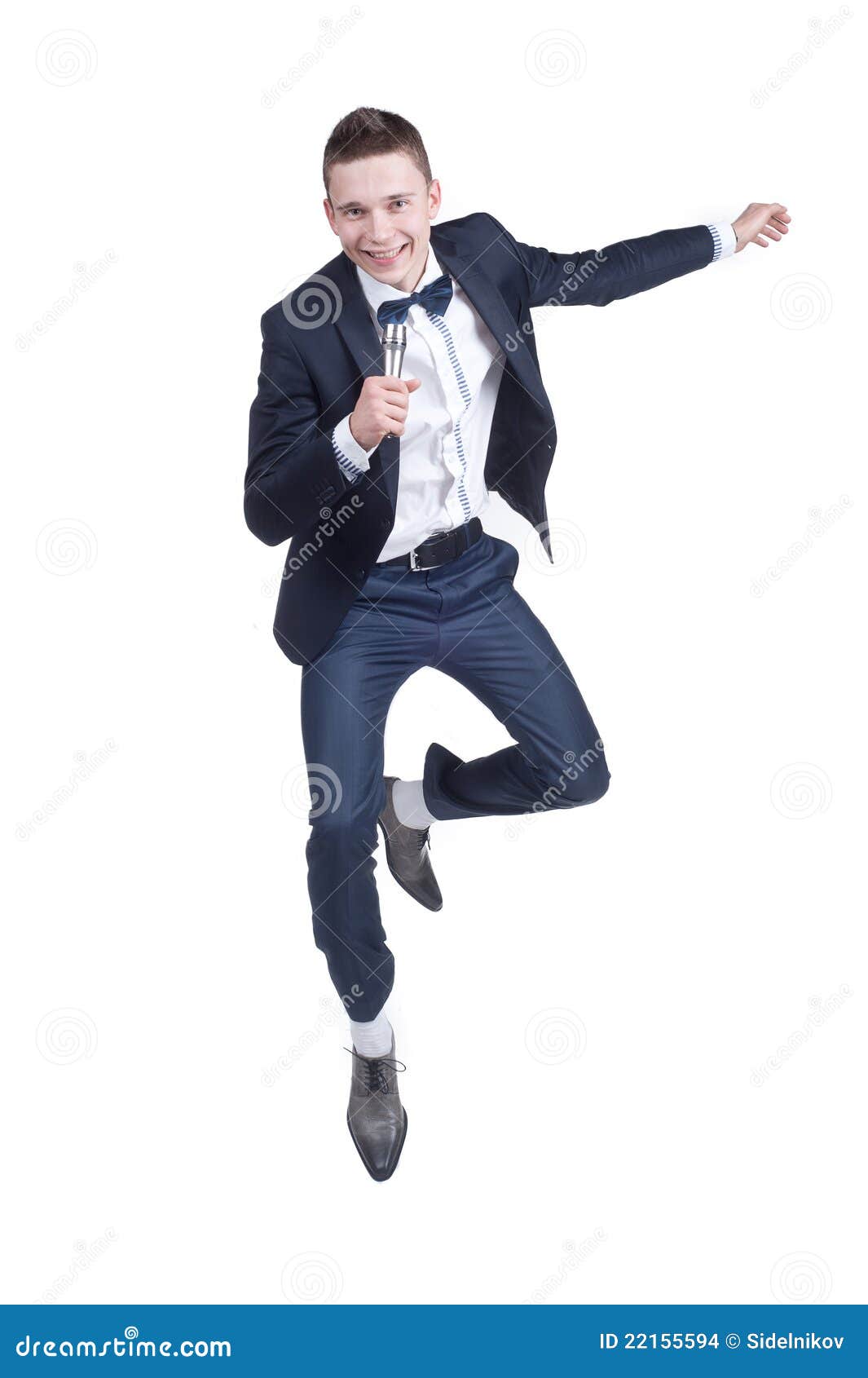 Image of a Handsome Young Man Spiking To the Micro Stock Photo - Image ...