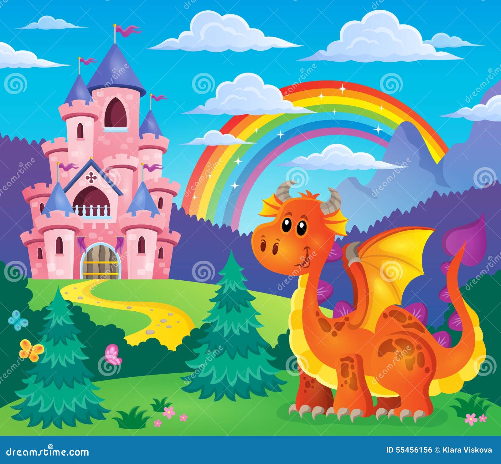 Image with Happy Dragon Theme 7 Stock Vector - Illustration of design ...