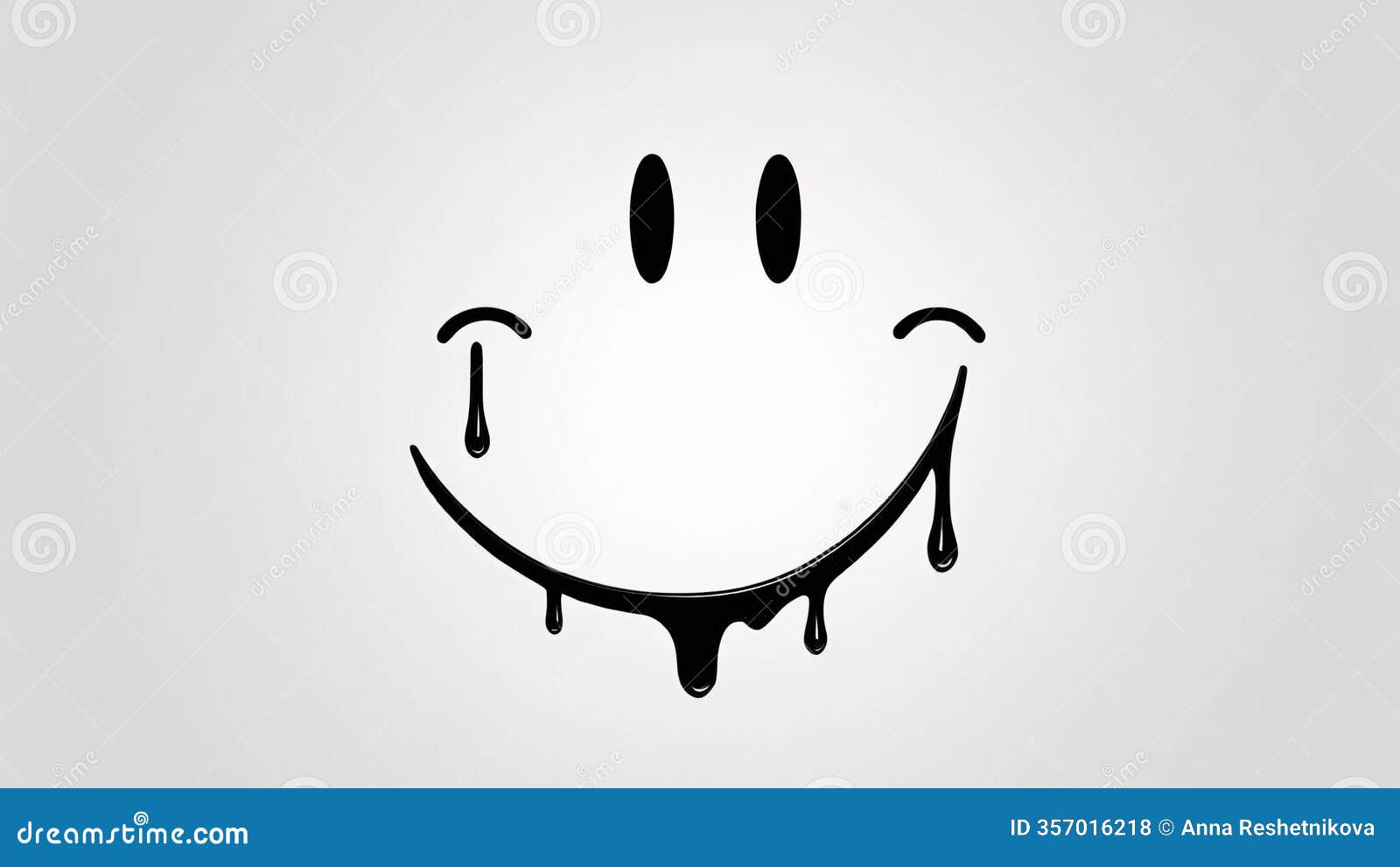 Image of a Happy Smiley Face on a White Background. Stock Illustration ...