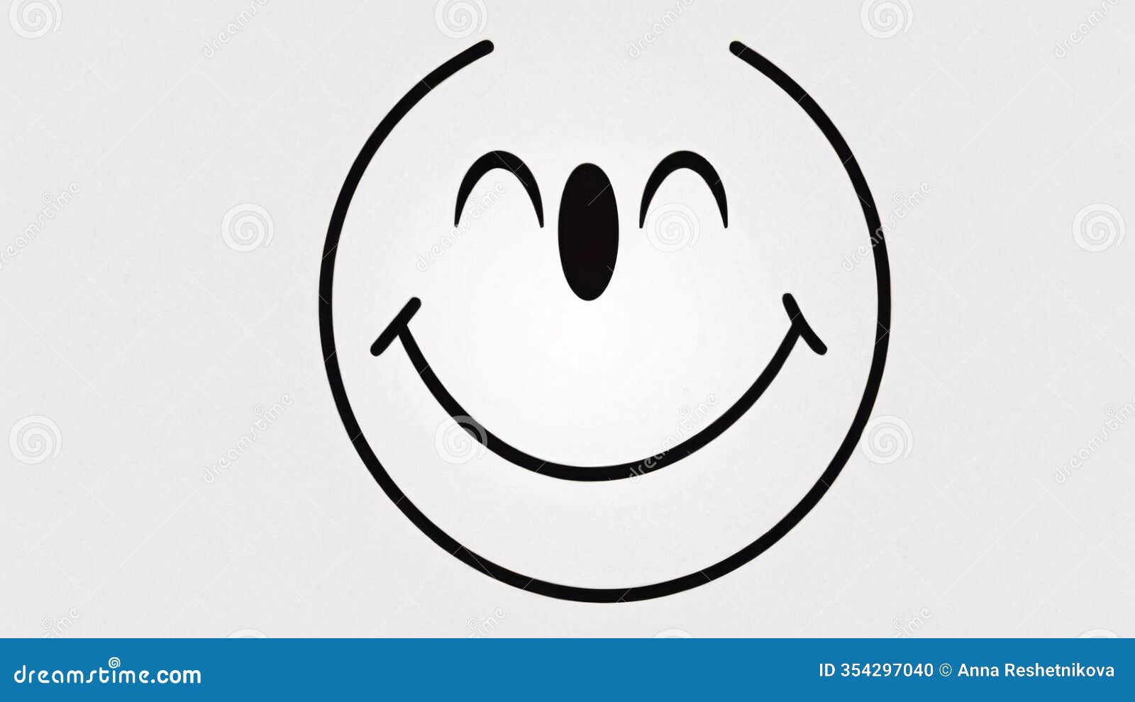 Image of a Happy Smiley Face on a White Background. Stock Illustration ...