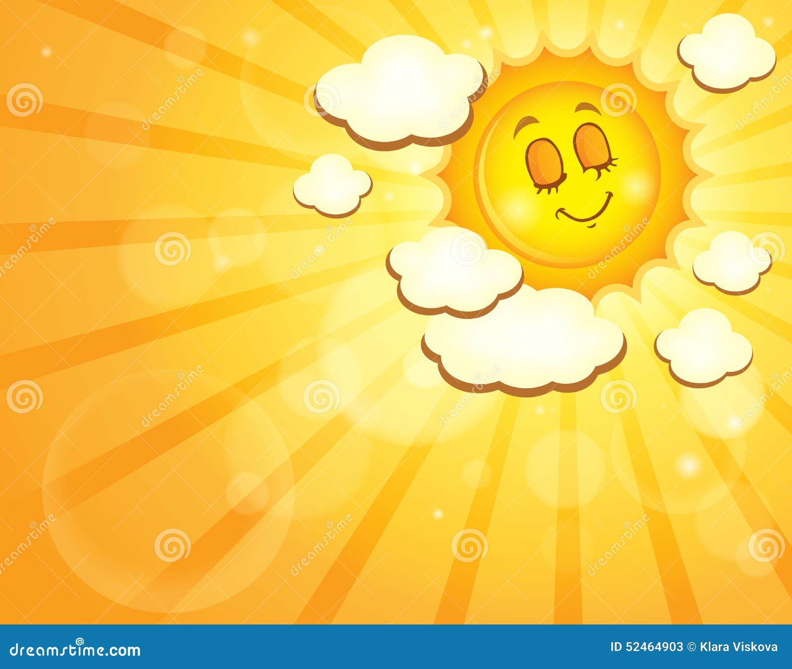 Image with Happy Sun Theme 4 Stock Vector - Illustration of orange ...