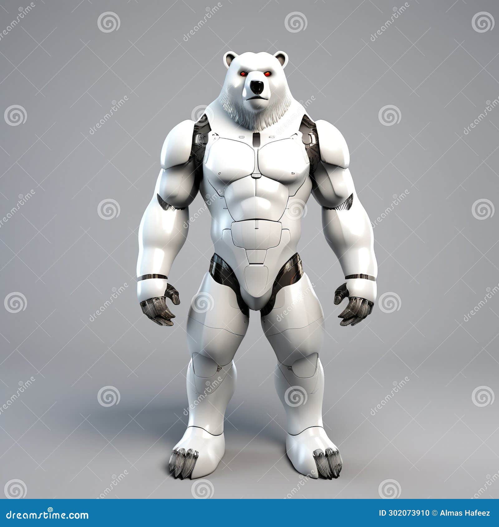 Bear 3d Rendered Illustration Ready To Fight Stock Illustration ...